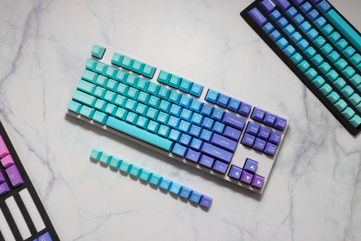 Hardcap x Ducky Azure 108 Key SA Profile Double Shot ABS Keycap Set