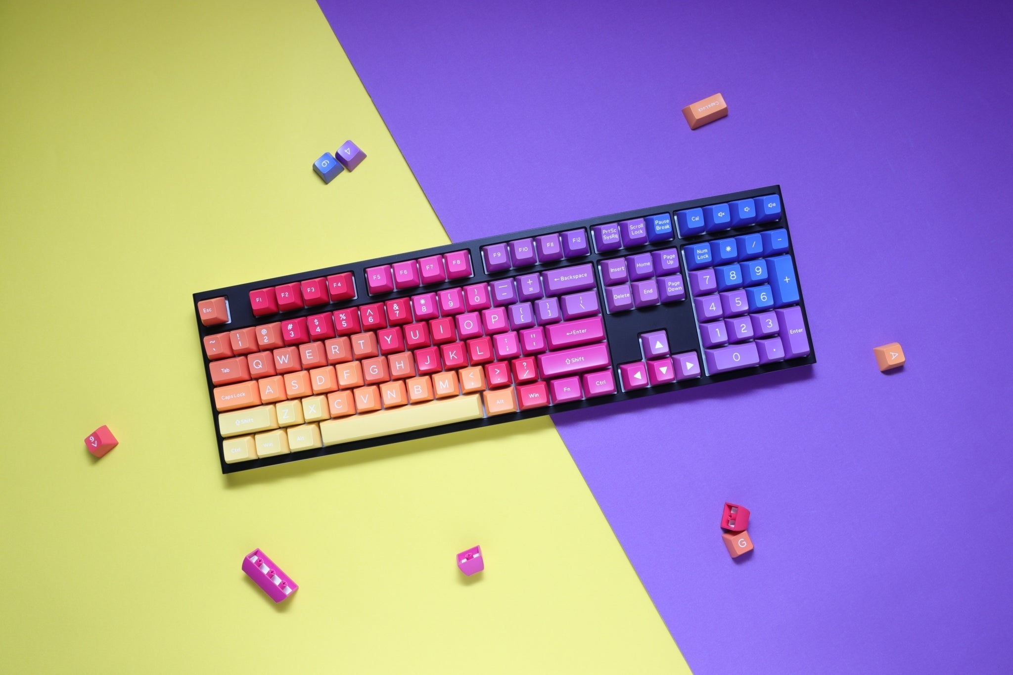Hardcap x Ducky Afterglow 108 Key SA Profile Double Shot ABS Keycap Se