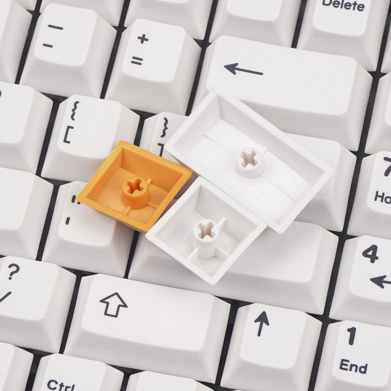 NPKC White Orange 134 Key Cherry Profile Dye Sub PBT Keycap Set
