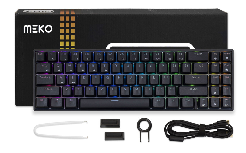 Meko Push 65% Hotswap Bluetooth RGB Double Shot ABS Mechanical Keyboar
