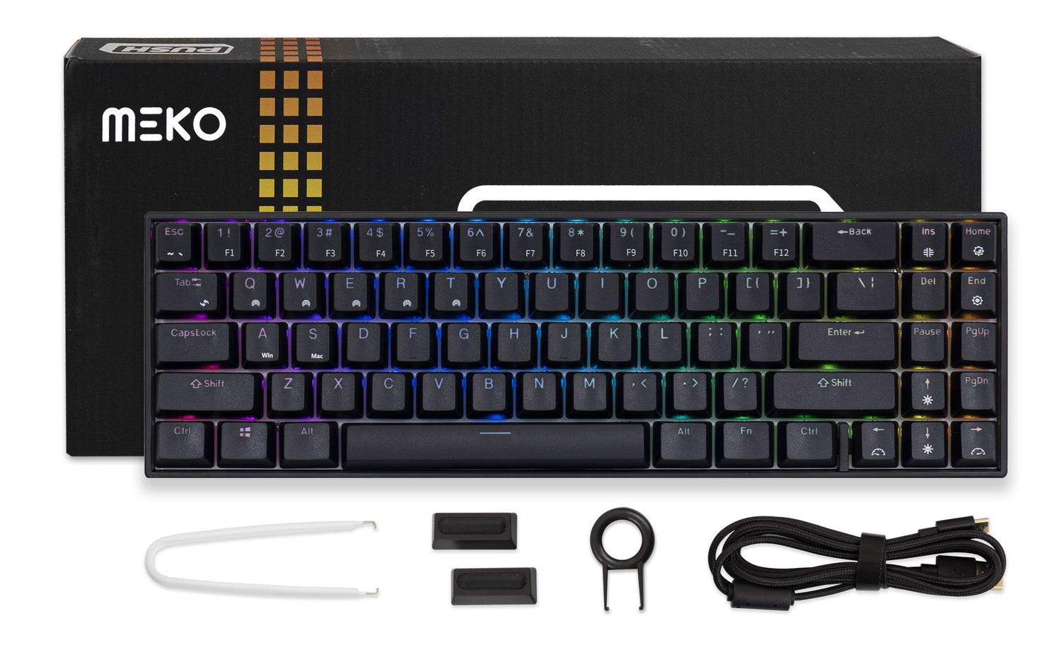 Meko Push 65% Hotswap Bluetooth RGB Double Shot ABS Mechanical Keyboar