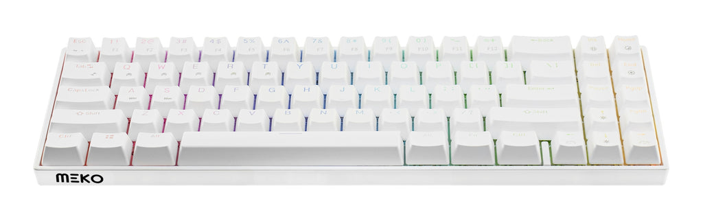 Meko Push White 65% Hotswap Bluetooth RGB Double Shot ABS Mechanical K