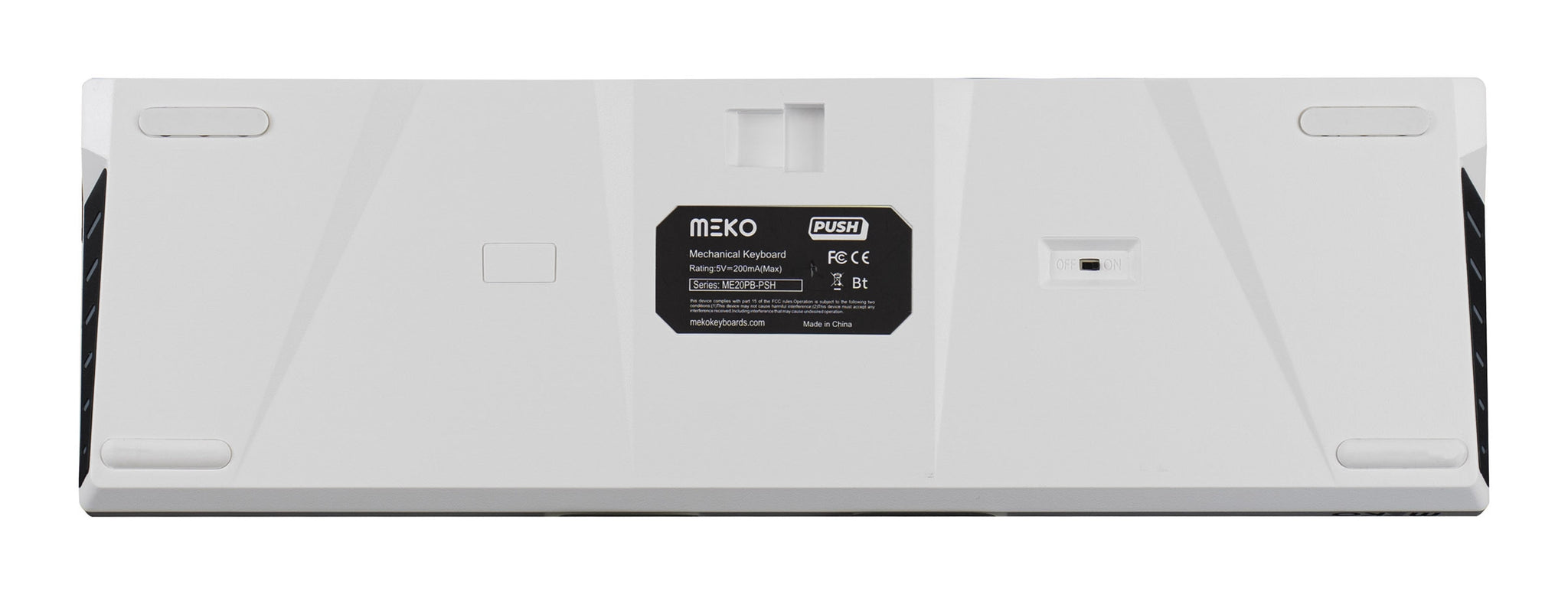 Meko Push White 65% Hotswap Bluetooth RGB Double Shot ABS Mechanical K