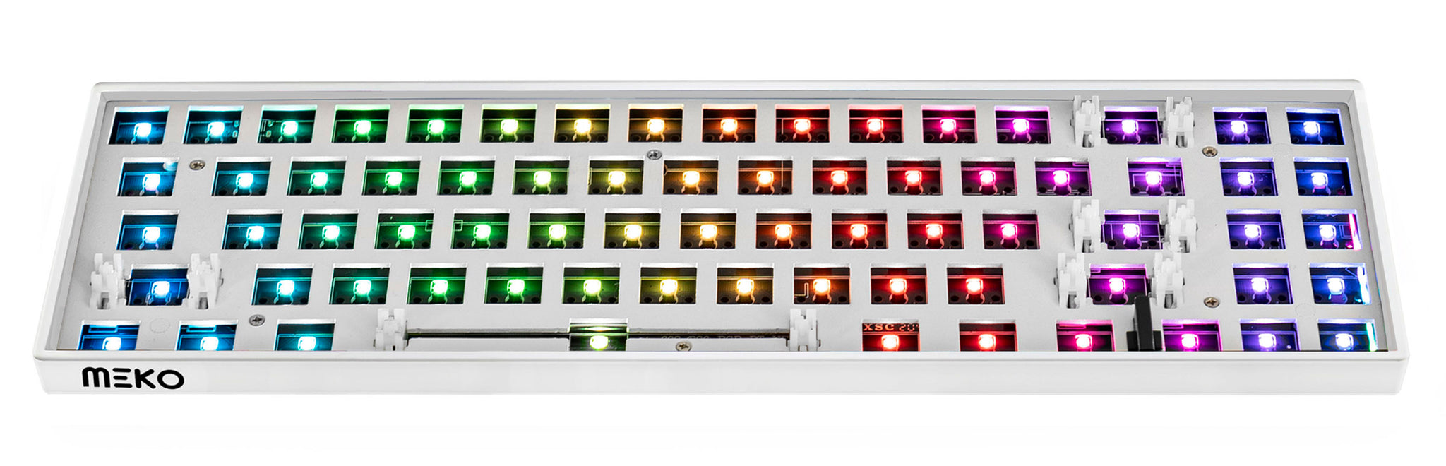 Meko Push White 65% Hotswap Bluetooth RGB Double Shot ABS Mechanical K