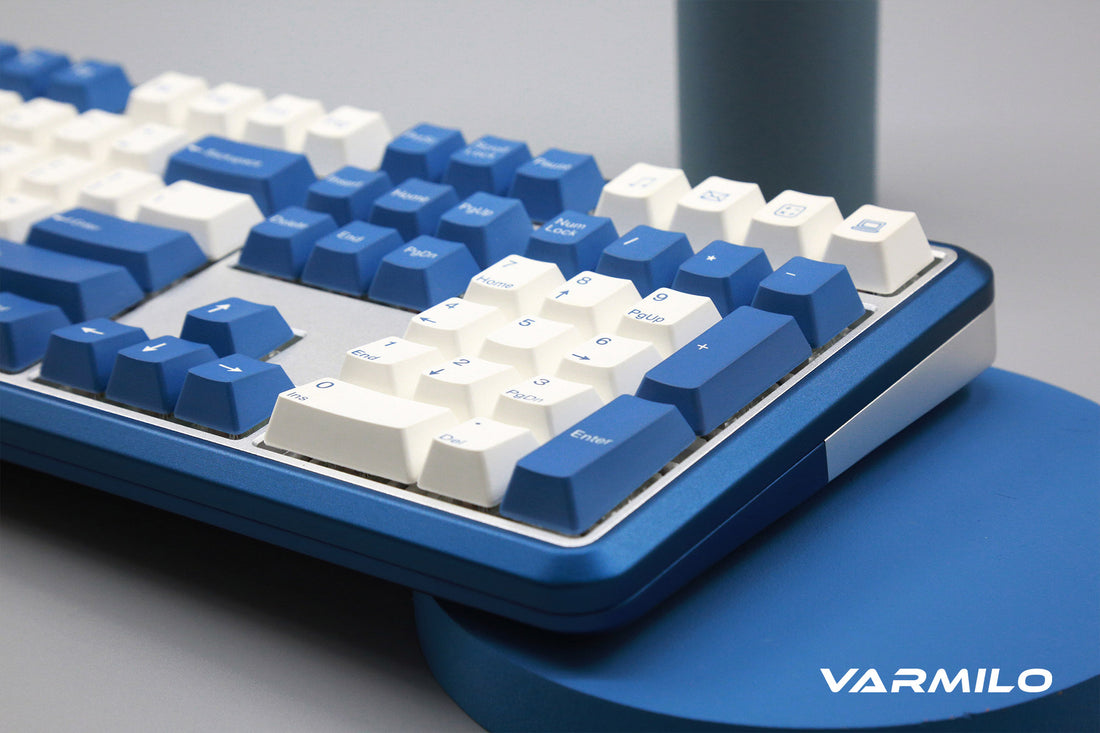 Varmilo Sword 2-108 Pacific Blue White LED Dye Sub PBT Aluminum EC Mec