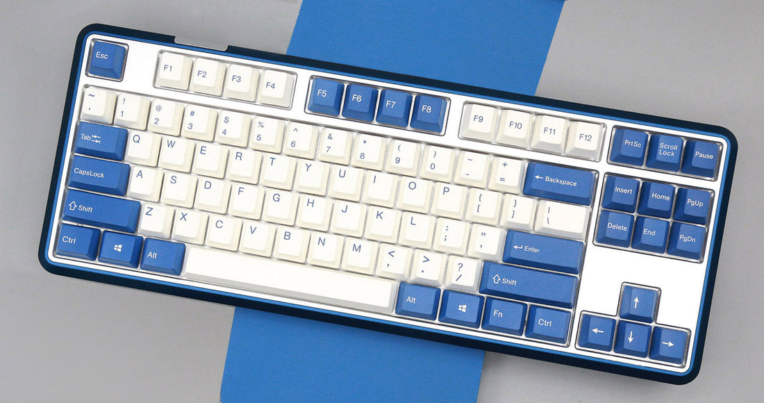 Varmilo Sword 2-87 Pacific Blue White LED TKL Dye Sub PBT Aluminum EC