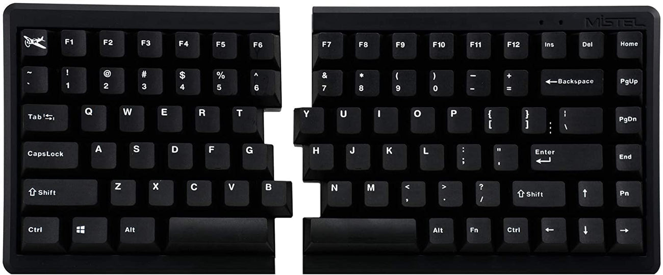 Mistel White on Black 119 Key OEM Profile Double Shot PBT Keycap Set