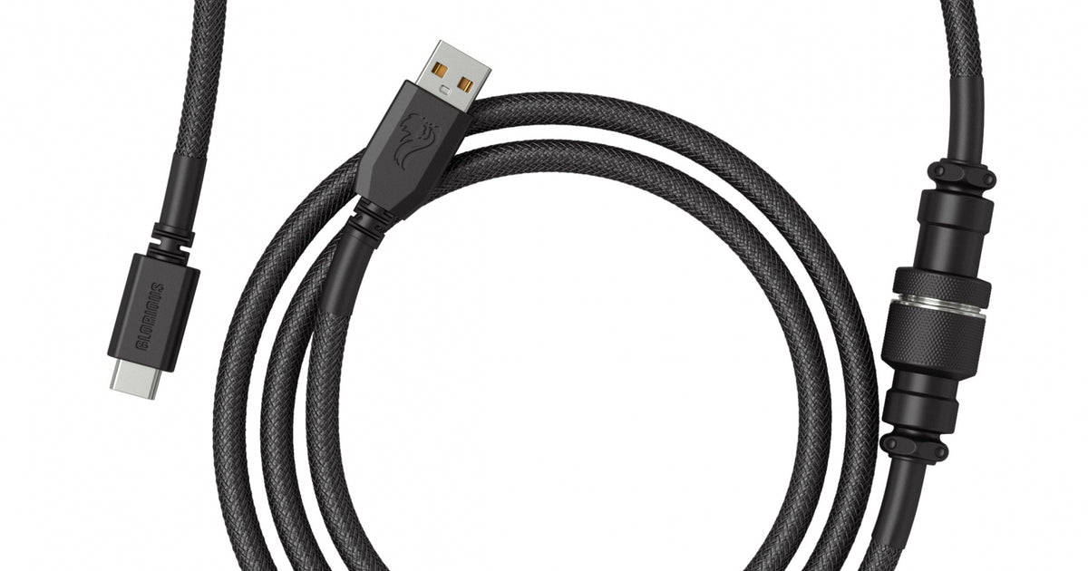 Glorious PC Coiled Keyboard Cable Black