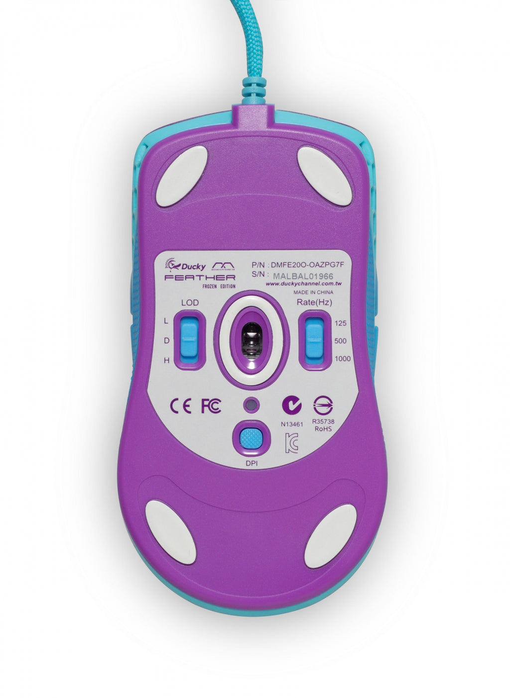 Ducky x MK Frozen Feather Lightweight RGB Gaming Mouse