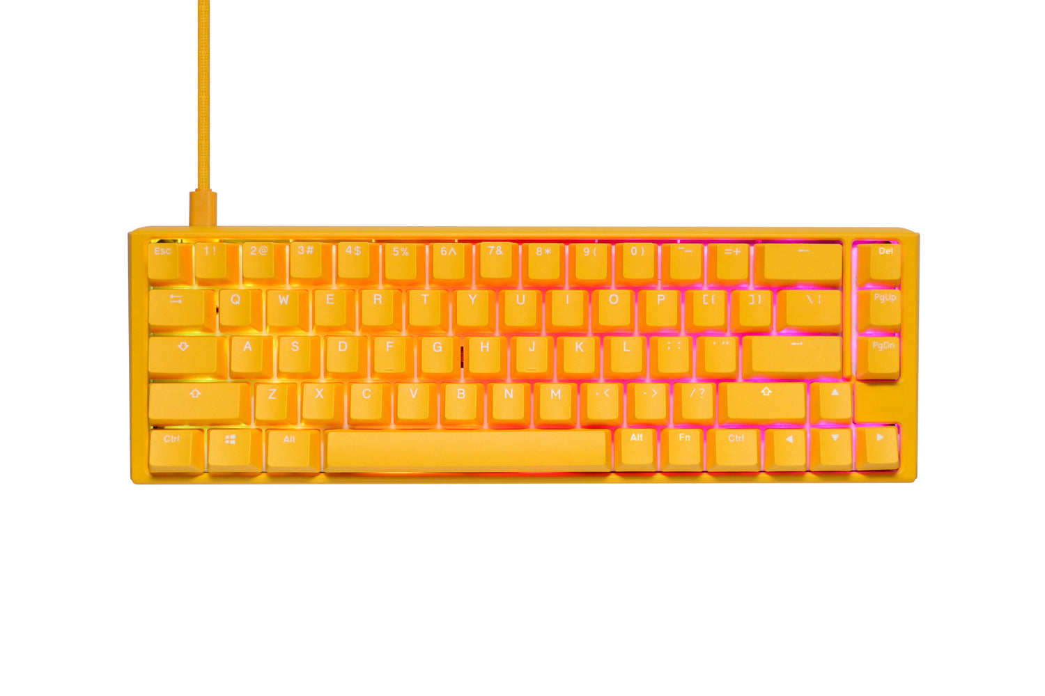 Ducky Yellow One 3 SF 65% Hotswap RGB Double Shot PBT QUACK Mechanical