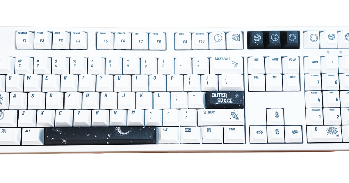 KBParadise Outer Space 140 Key Cherry Profile Dye Sub PBT Keycap Set