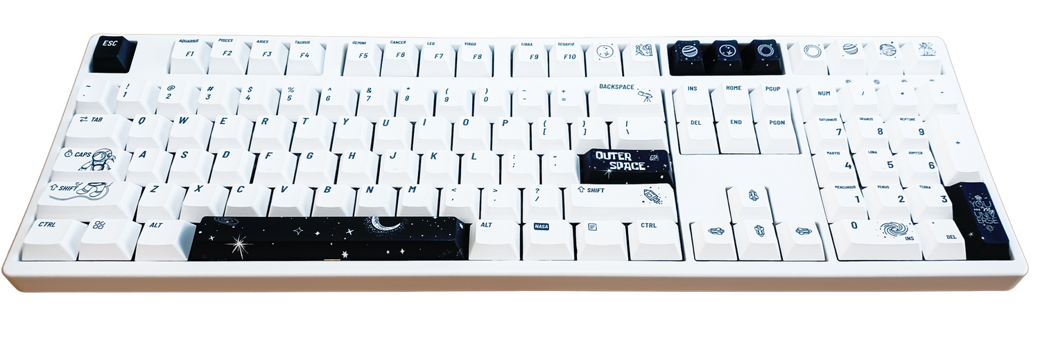 KBParadise Outer Space 140 Key Cherry Profile Dye Sub PBT Keycap Set