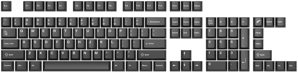 Odin Gaming Nova Black 115 Key Cherry Profile Dye Sub PBT Keycap Set