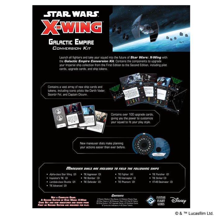 Star Wars X-Wing 2nd Ed Galactic Empire Conversion Kit