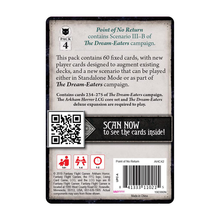 Arkham Horror LCG : Point of No Return Mythos Pack