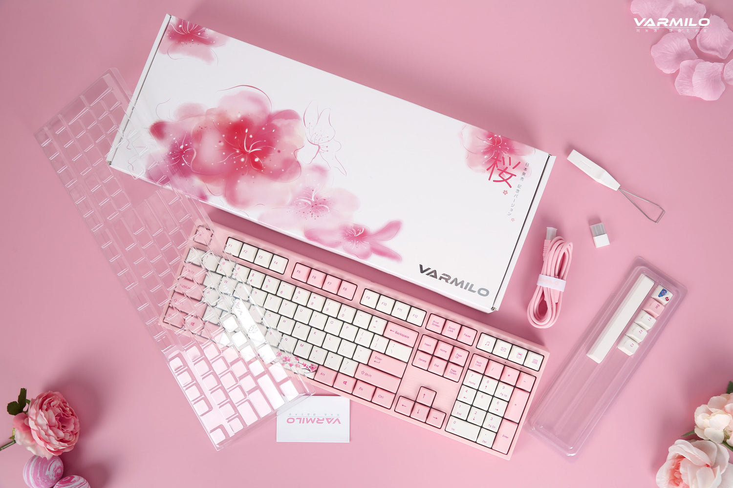 Varmilo VA Series V2 Sakura R1 Pink LED Mechanical Keyboard