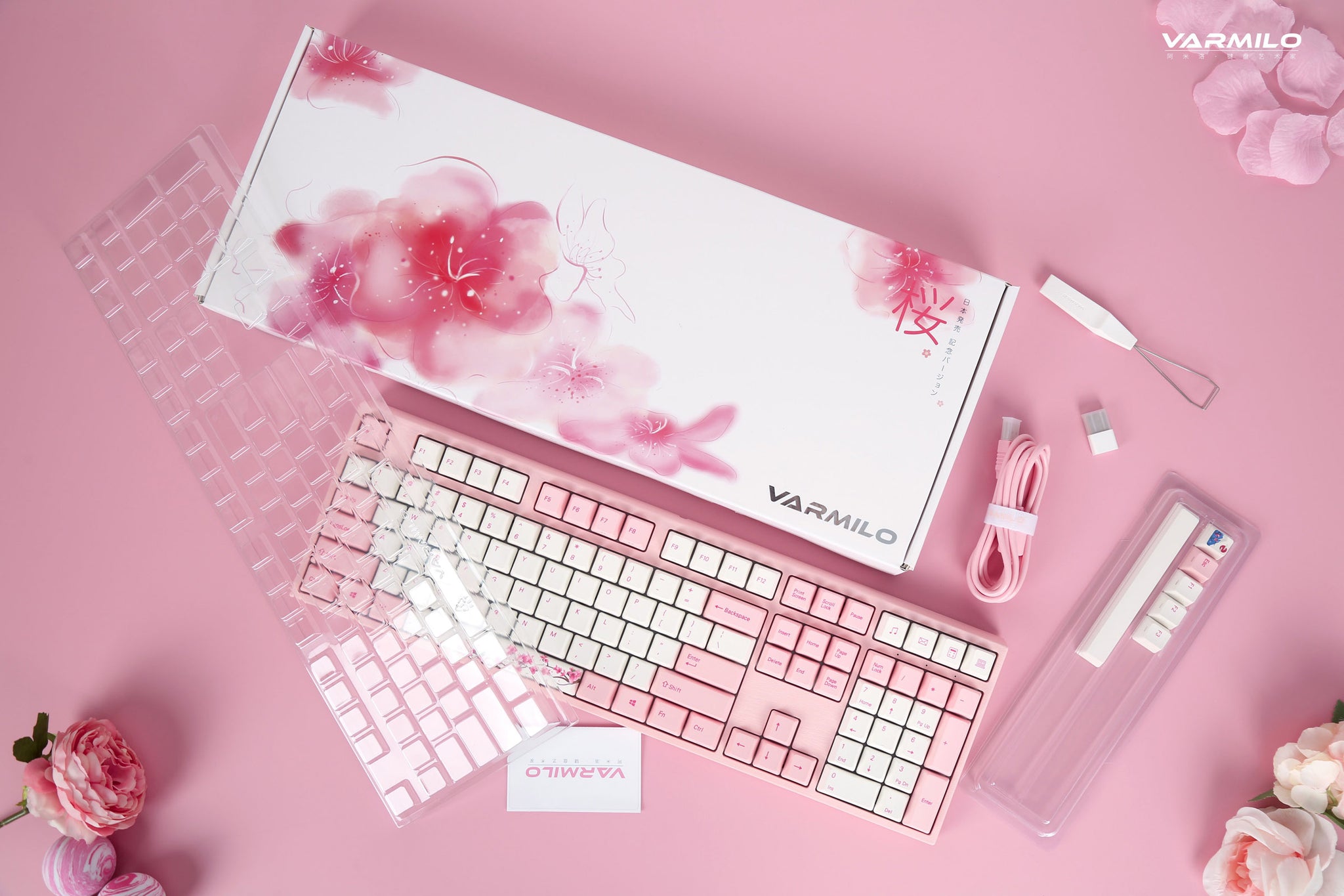 Varmilo VA Series V2 Sakura R1 Pink LED Mechanical Keyboard