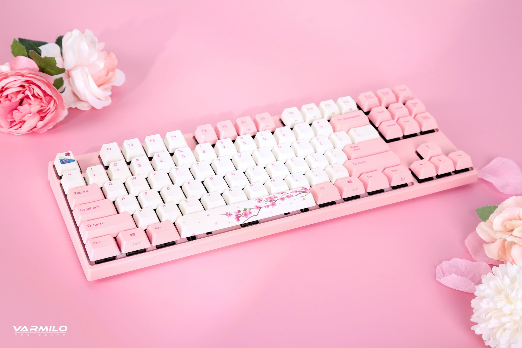 Varmilo VA Series V2 Sakura Round 1 TKL Mechanical Keyboard