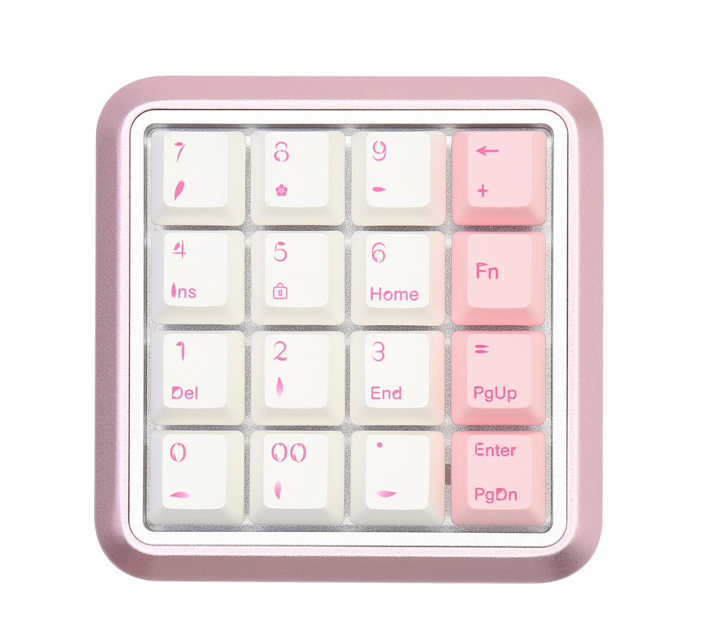 Varmilo Sword 2-16 Sakura White LED Numpad Dye Sub PBT Aluminum EC Mec