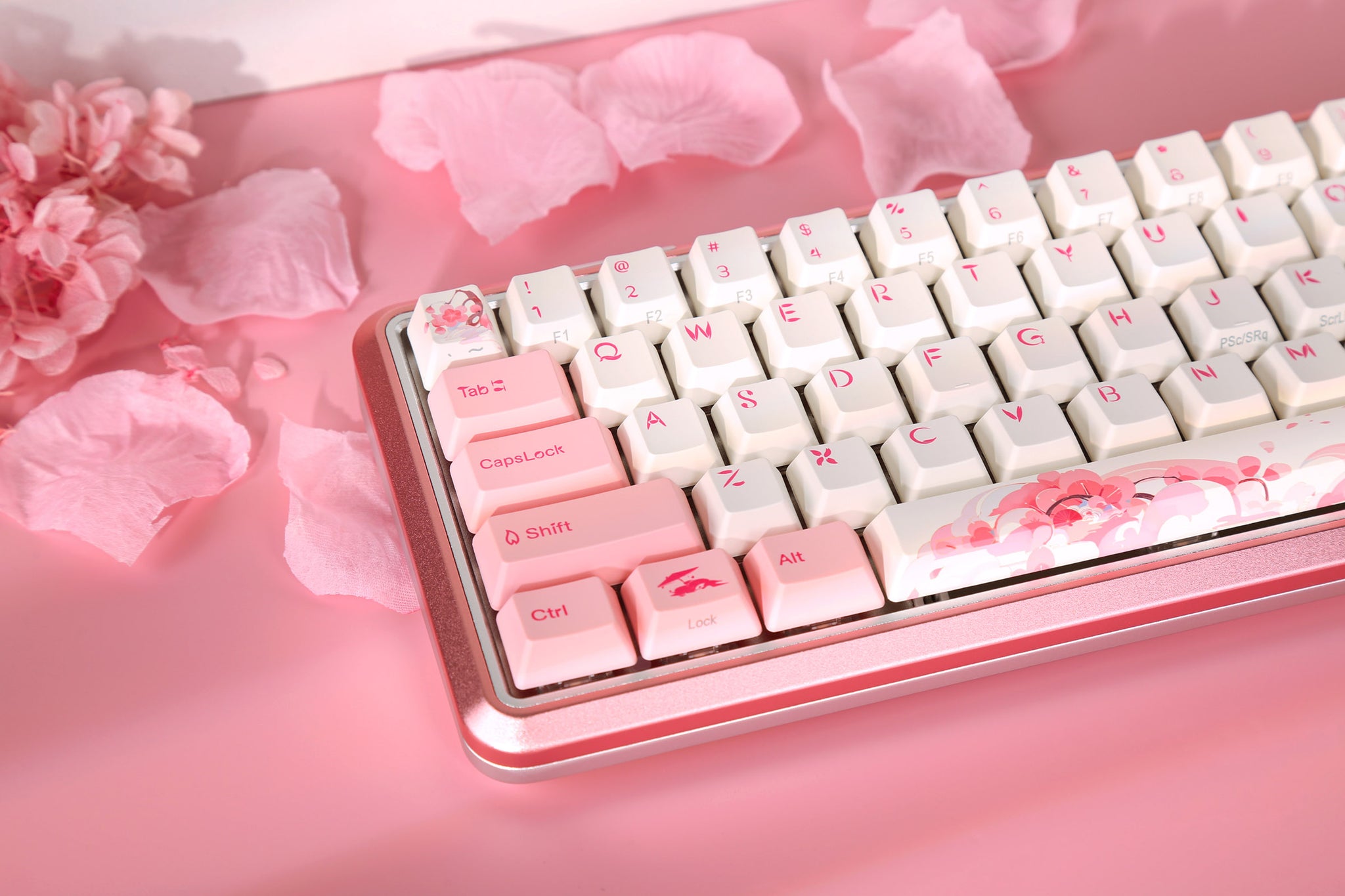 Varmilo Sword 2-68 Sakura R2 White LED 65% Dye Sub PBT Aluminum EC Mec