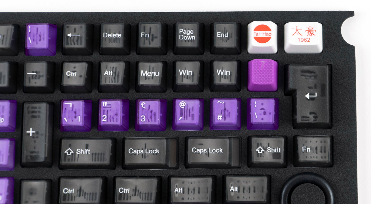 Tai-Hao Purple Boom 152 Key Cubic Profile Double Shot ABS Translucent